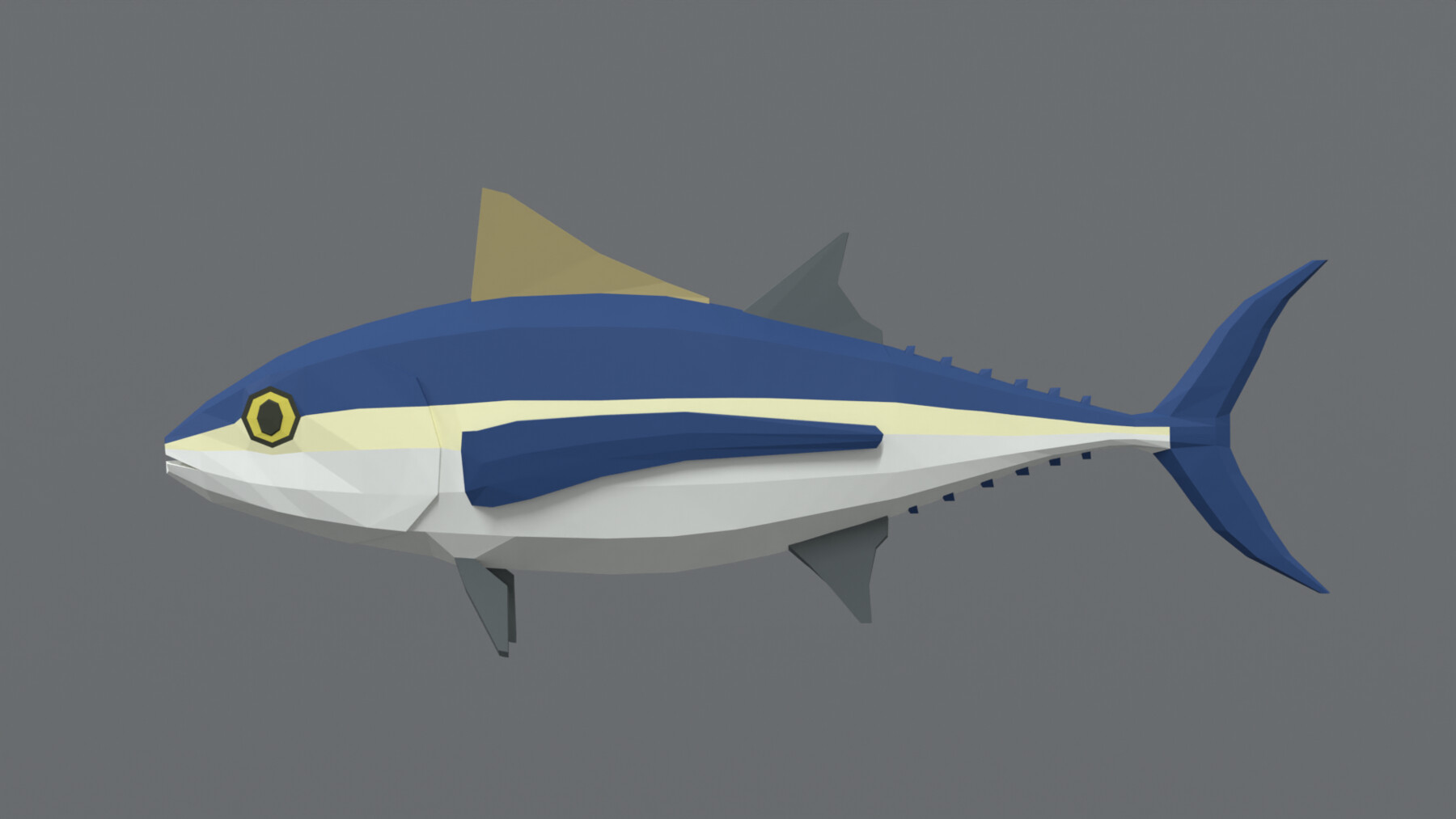 ArtStation - Low Poly Cartoon Tuna Fish | Game Assets