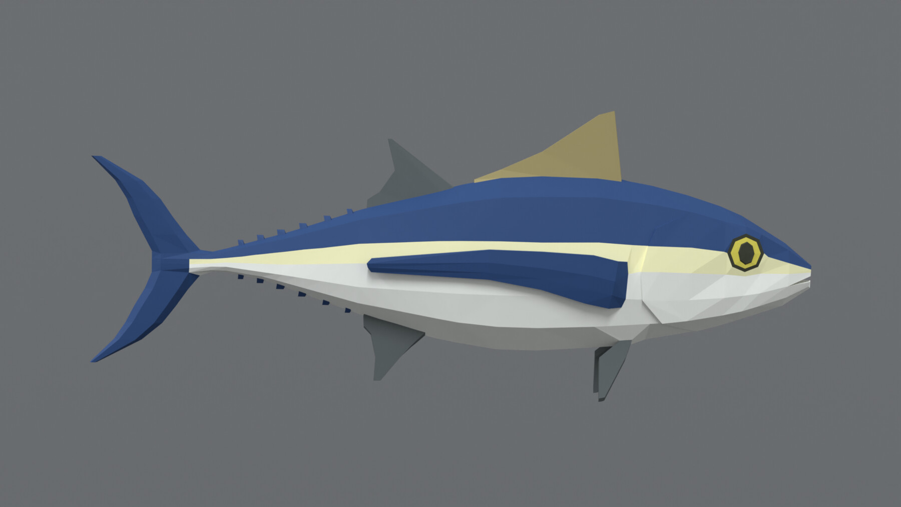 ArtStation - Low Poly Cartoon Tuna Fish | Game Assets