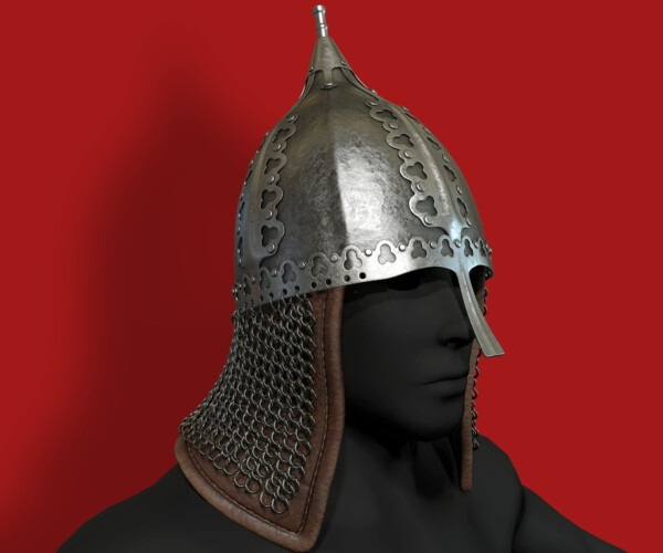 ArtStation - Lowpoly Russian Medieval Helmet | Game Assets