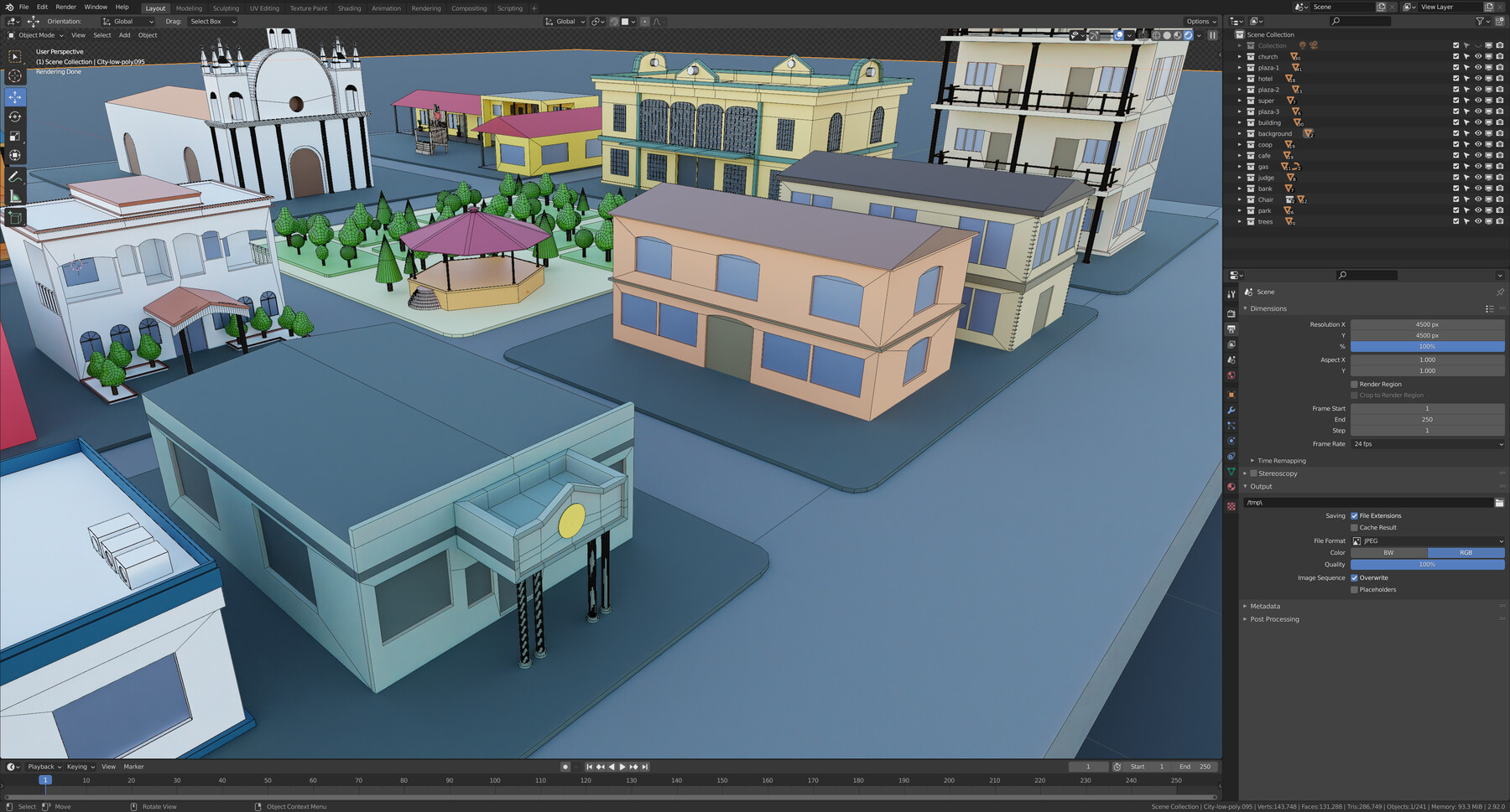 ArtStation - City low-poly - 13 different buildings | Game Assets