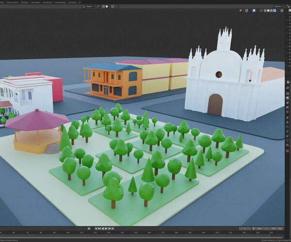ArtStation - City low-poly - 13 different buildings | Game Assets