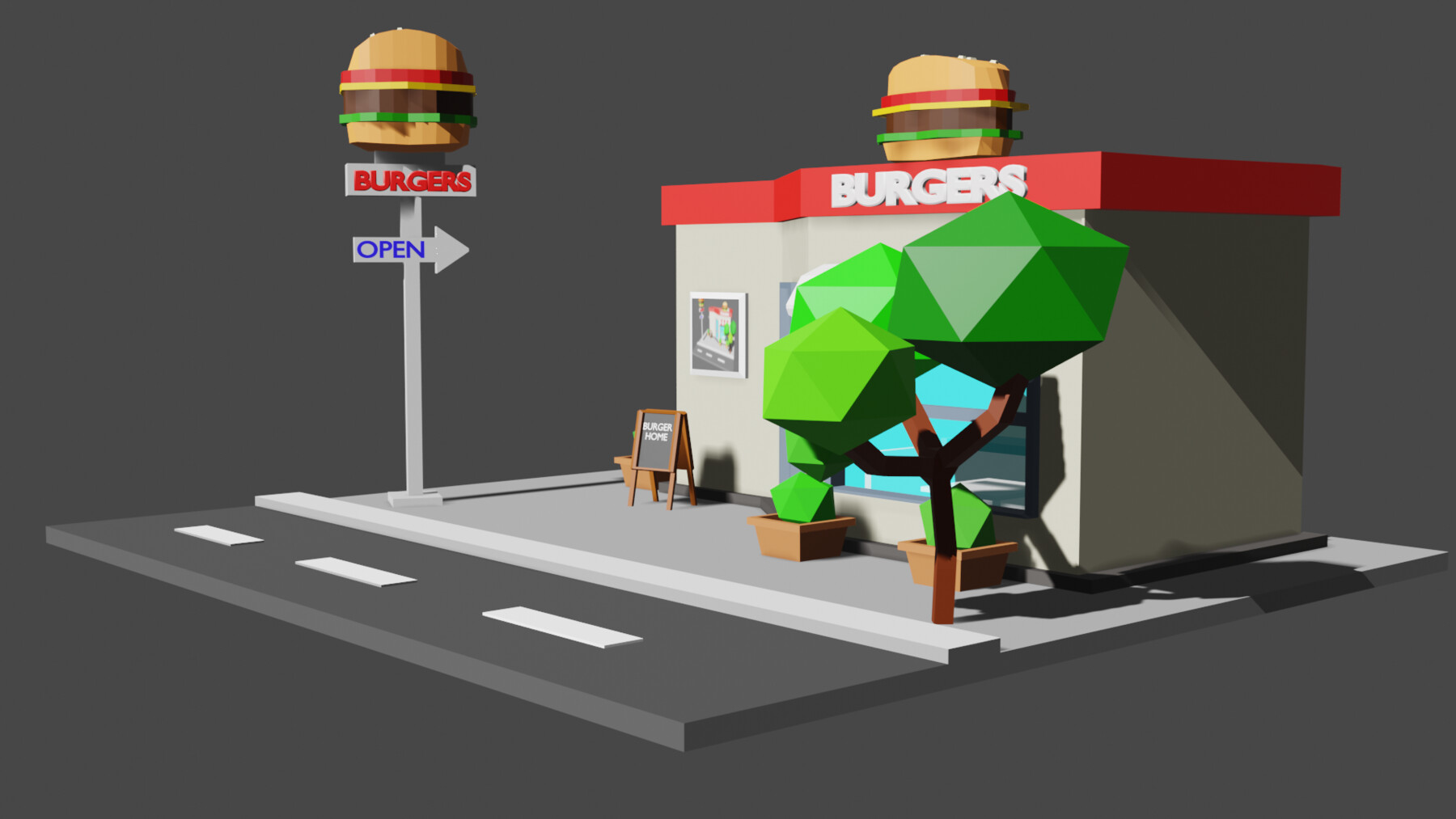 ArtStation - Burger House | Game Assets