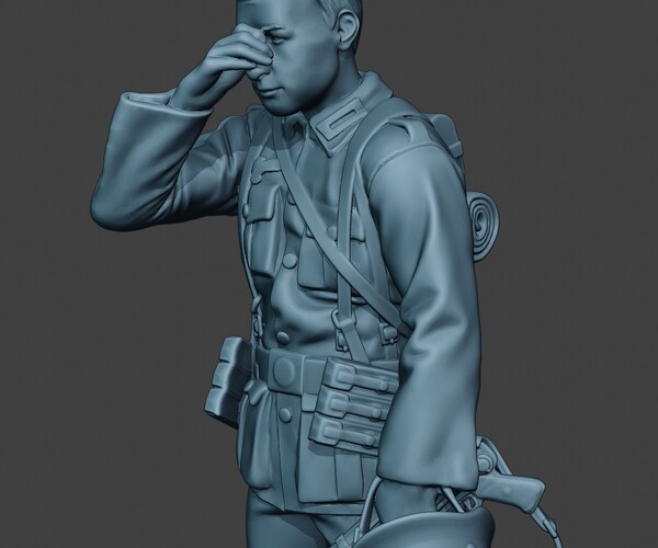 ArtStation - German soldier ww2 Crying G6 | Resources