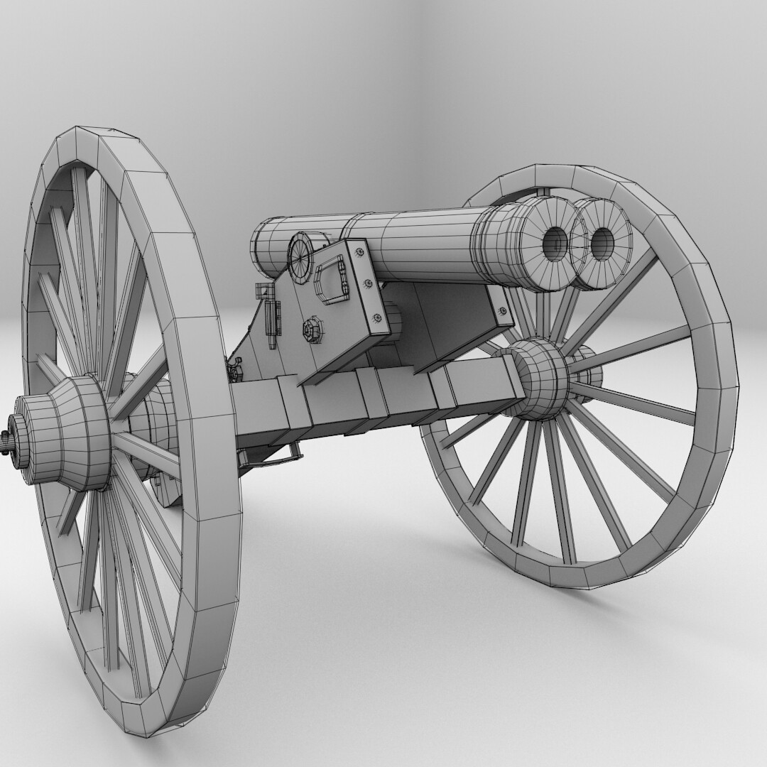 ArtStation - Double Barreled Cannon | Game Assets