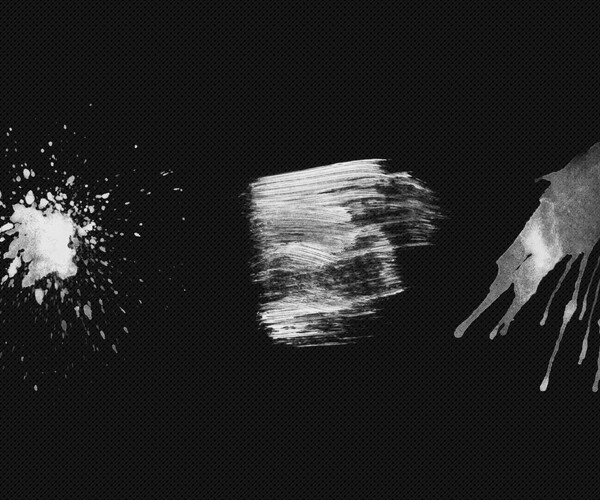 ArtStation - 25+25 Pack Paint Splashes Alpha + Color | Brushes