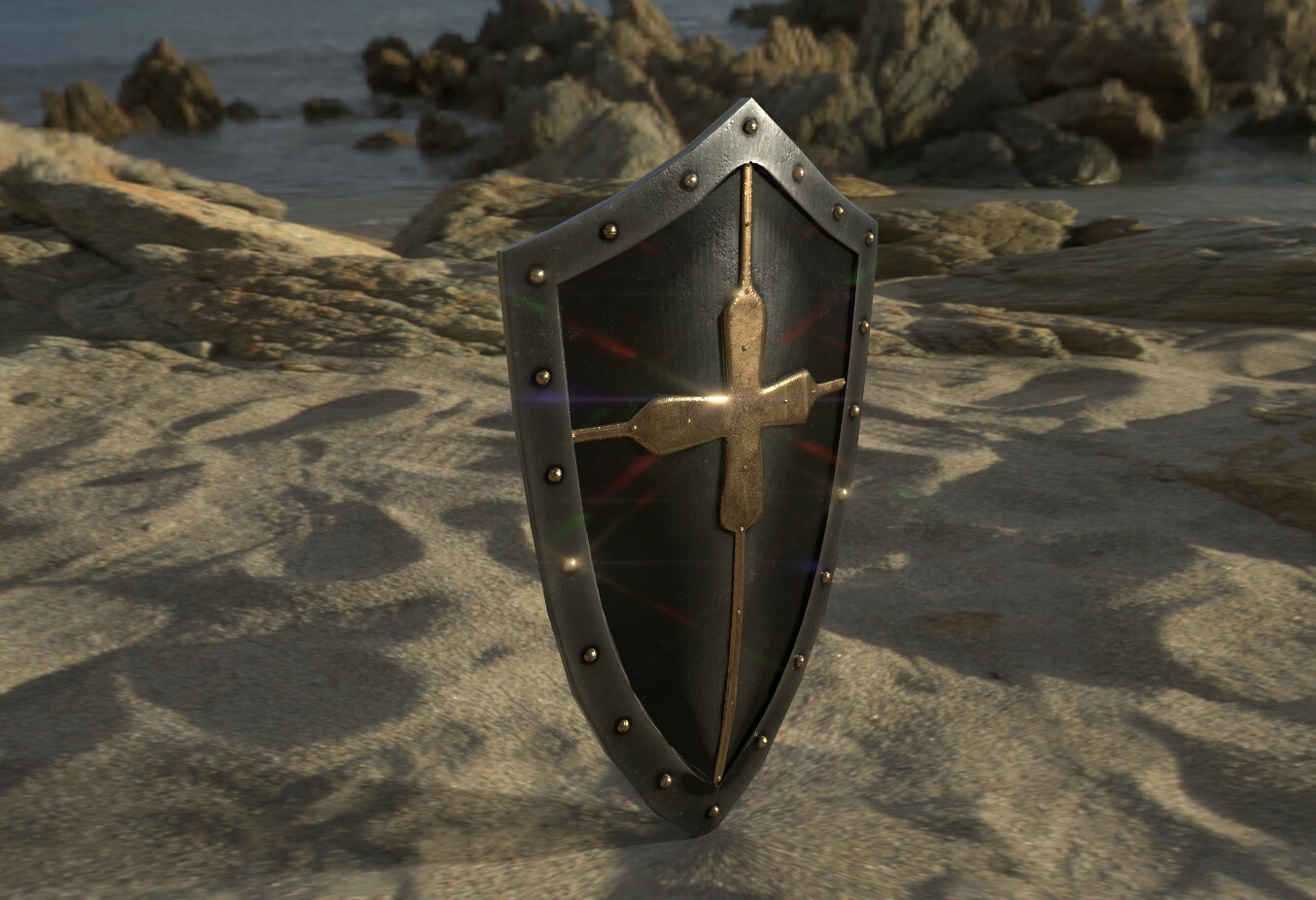 ArtStation - Sword and Shield Low Poly Game Ready | Game Assets