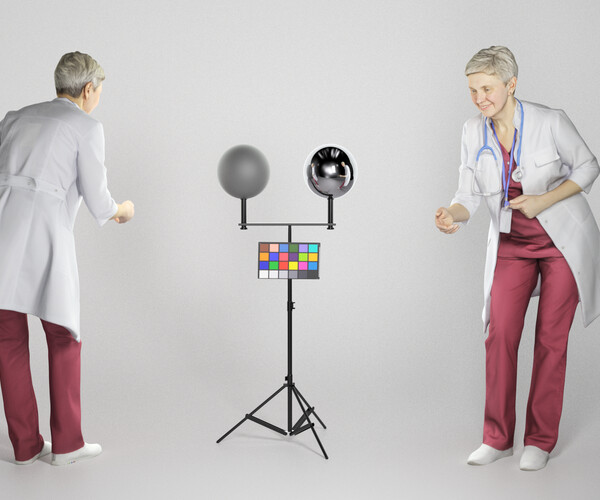 ArtStation - Female doctor bending over 268 | Game Assets