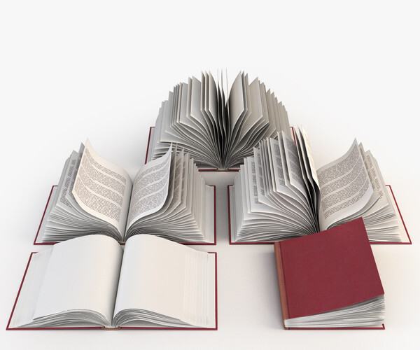 ArtStation - Set of open books | Resources