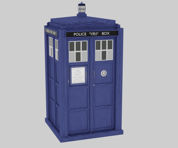 ArtStation - Realistic Tardis Exterior (Mark 1) | Game Assets