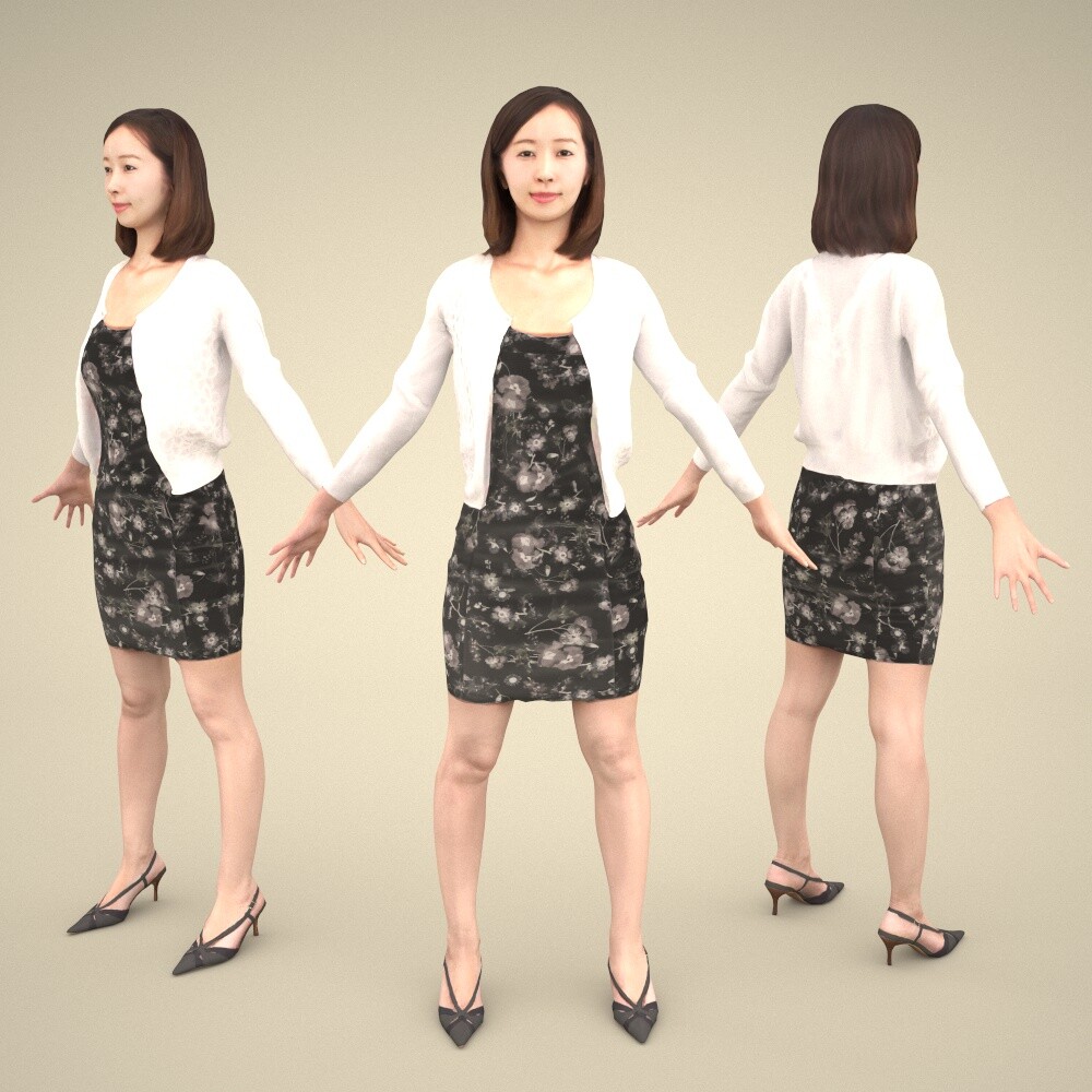 ArtStation - Animated 3D-people 094_Aya | Resources