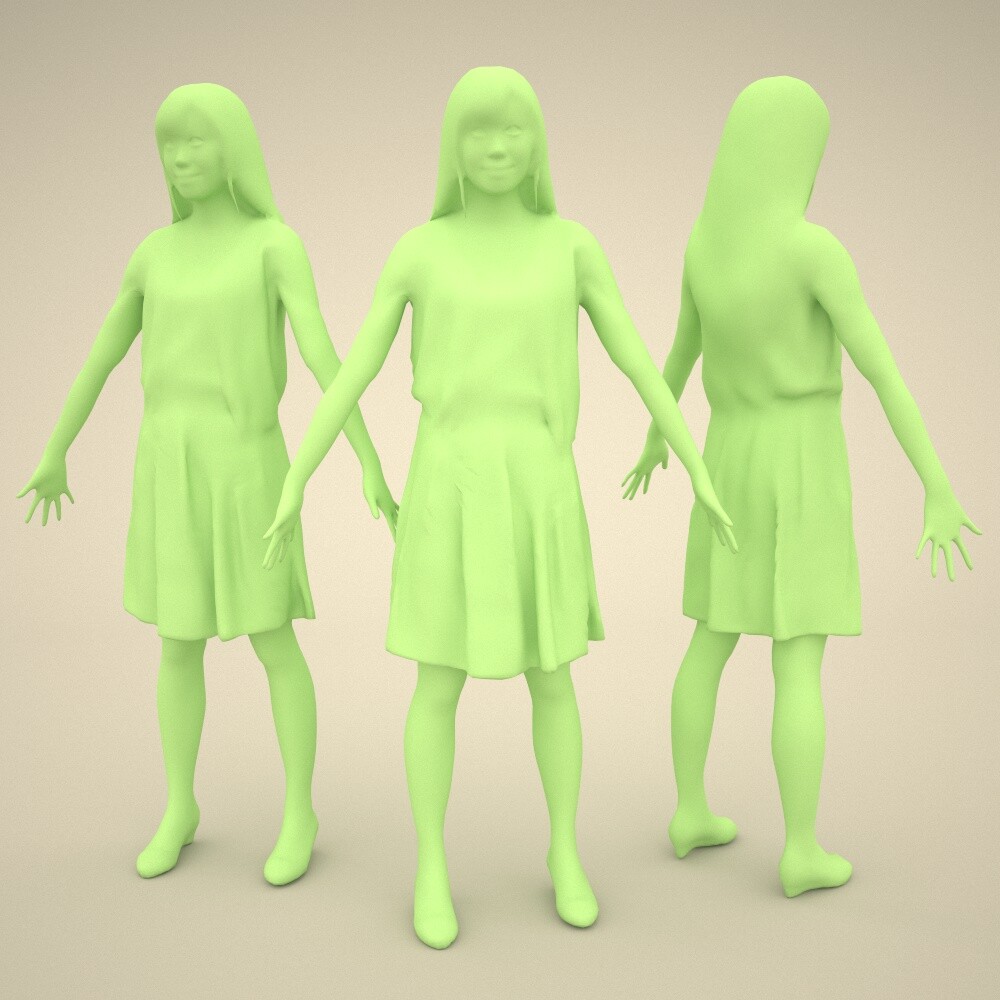 ArtStation - Animated 3D-people 080_Yui | Resources