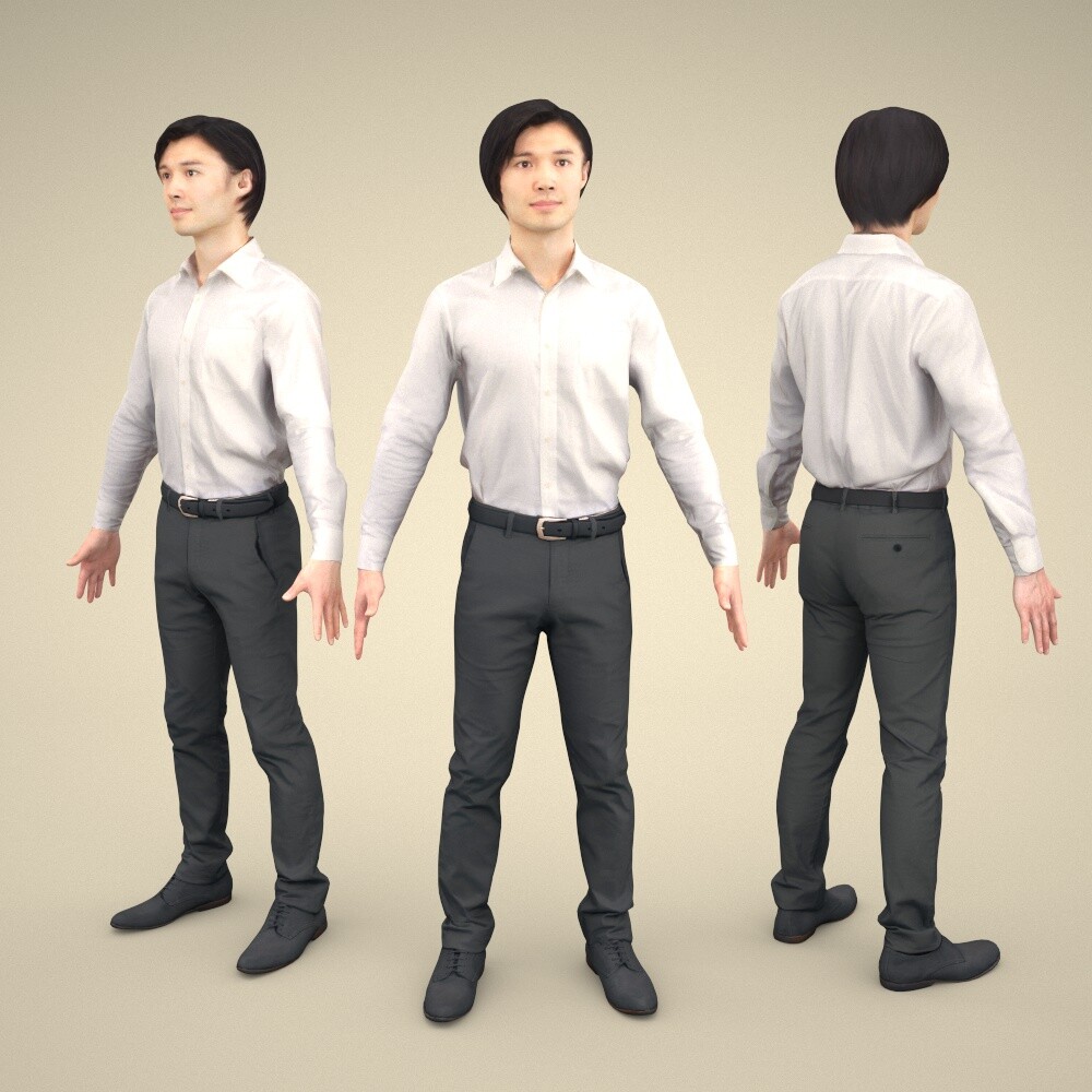 ArtStation - Animated 3D-people 068_Syun | Resources