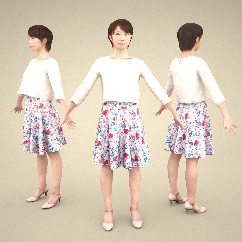 ArtStation - Animated 3D-people 022_Haru | Resources