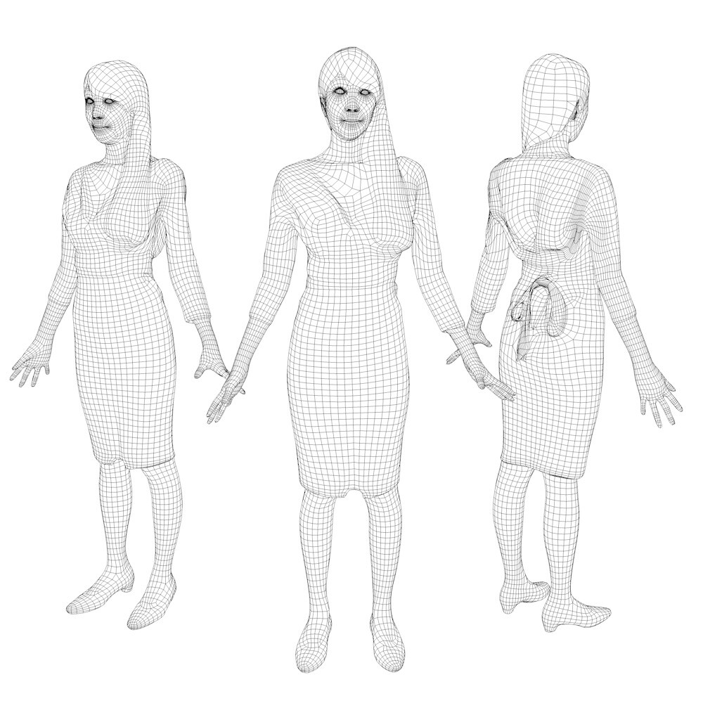 ArtStation - Animated 3D-people 004_Rika | Resources