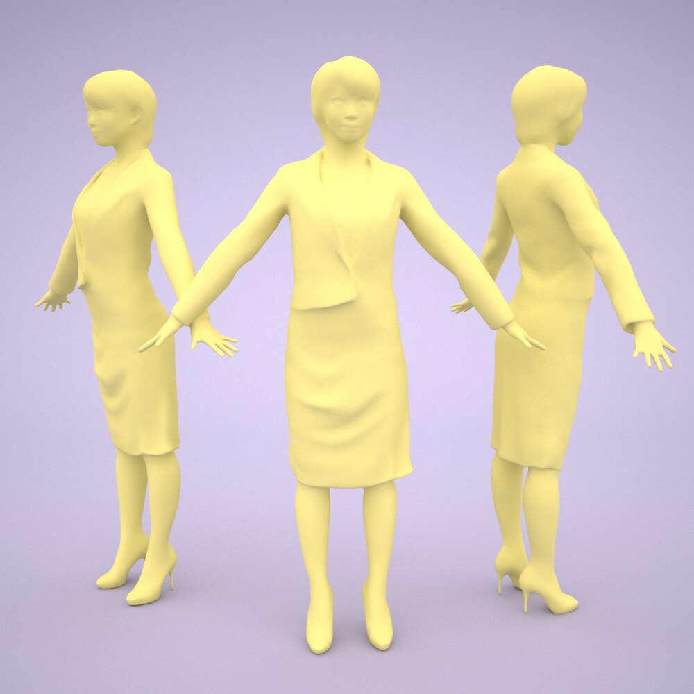ArtStation - Animated 3D-people 028_Haru | Resources