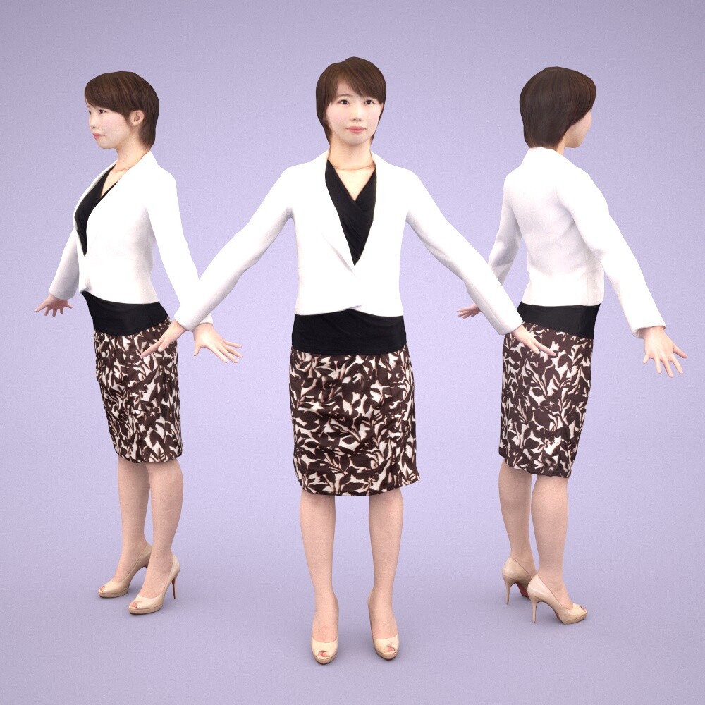 ArtStation - Animated 3D-people 028_Haru | Resources