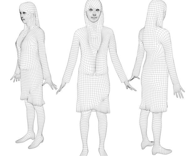 ArtStation - Animated 3D-people 002_Rika | Resources