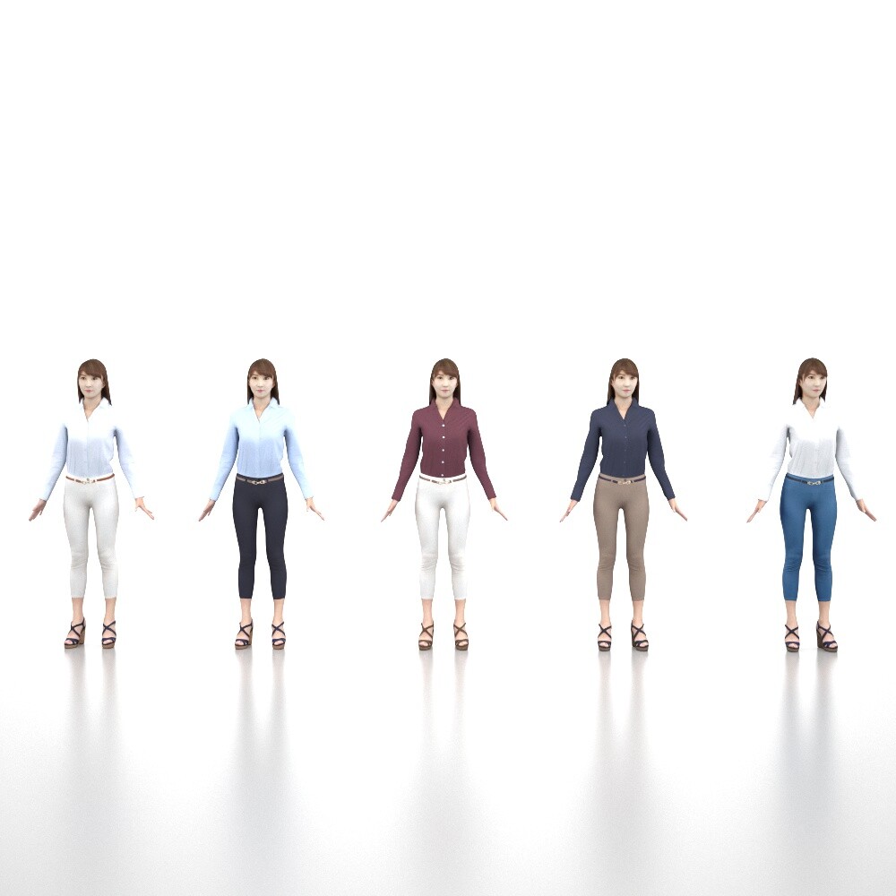 ArtStation - Animated 3D-people 010_Rika | Resources