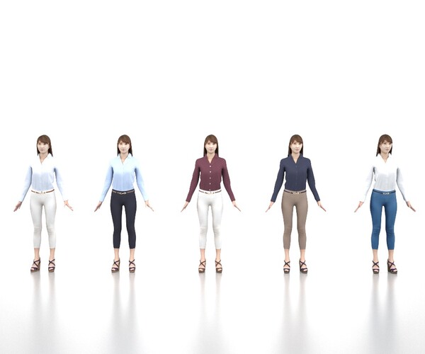 ArtStation - Animated 3D-people 010_Rika | Resources