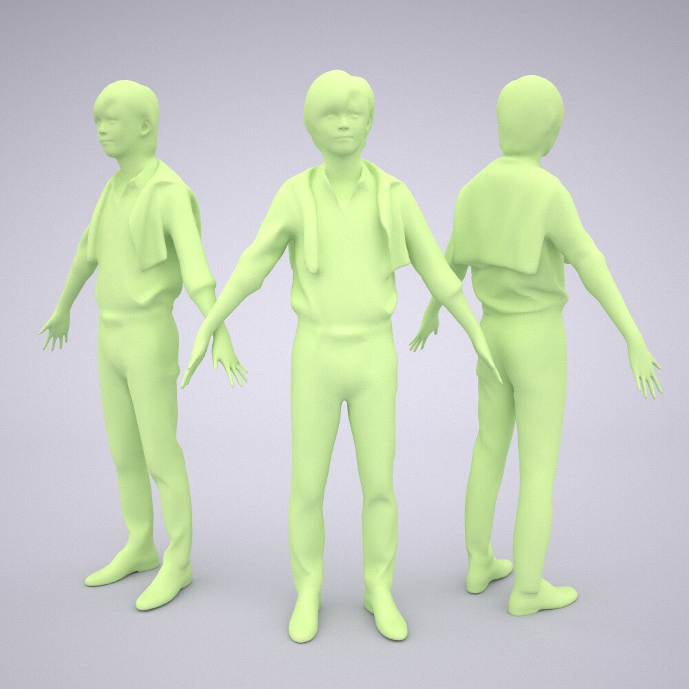 ArtStation - Animated 3D-people 086_Ren | Resources