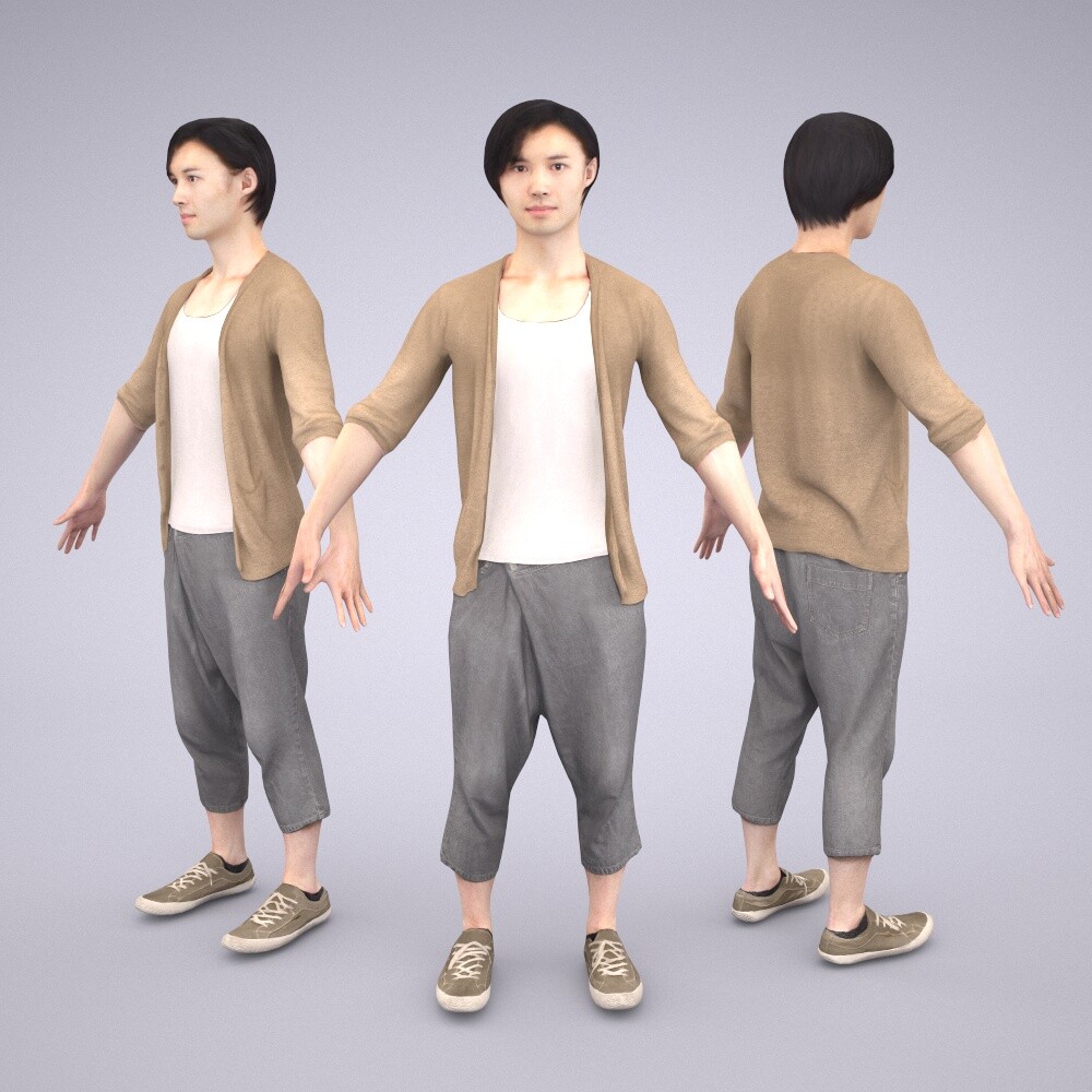 ArtStation - Animated 3D-people 062_Syun | Resources