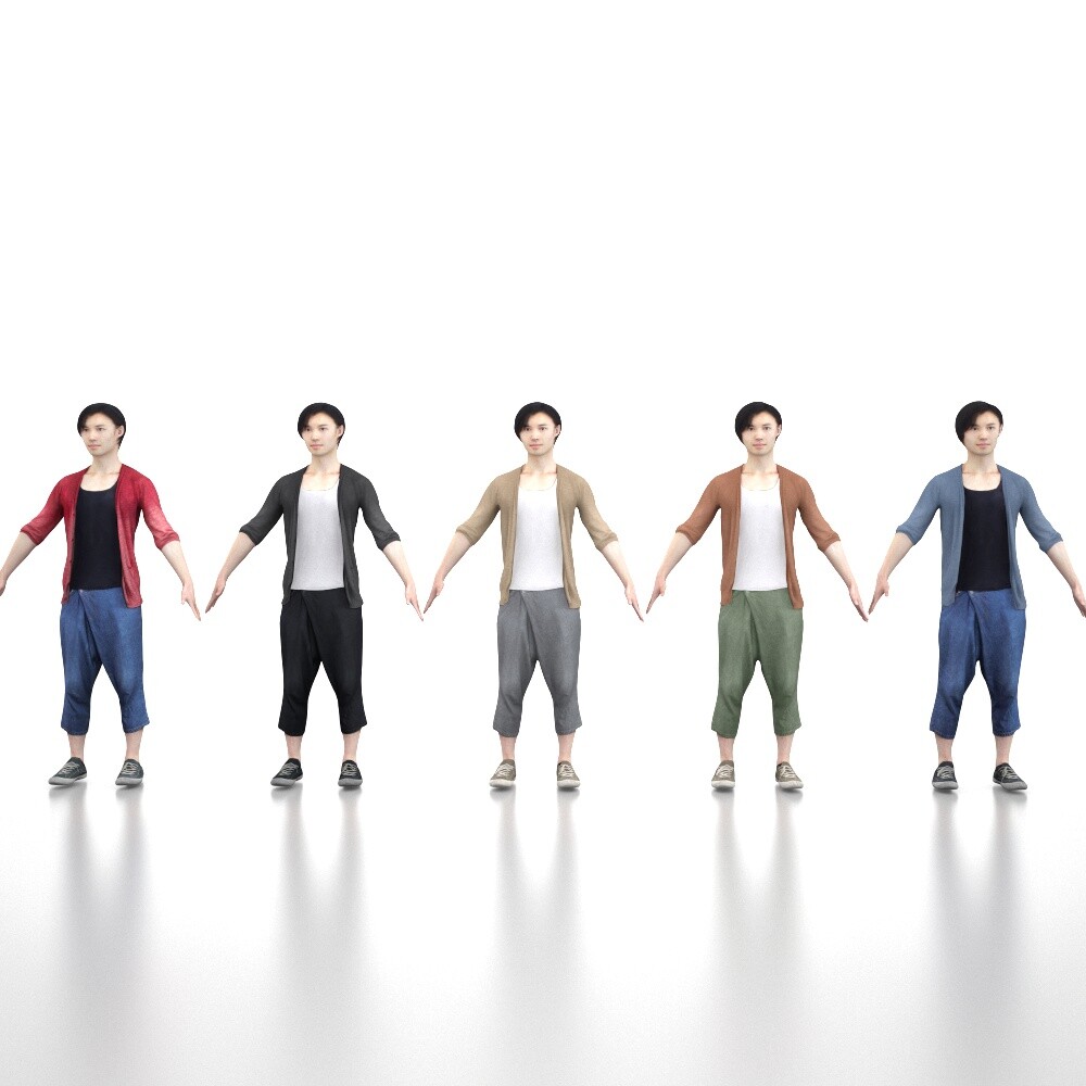 ArtStation - Animated 3D-people 062_Syun | Resources