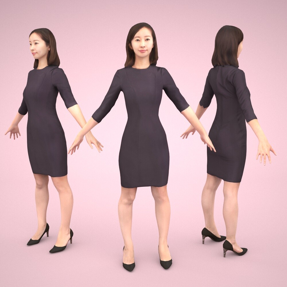 ArtStation - Animated 3D-people 096_Aya | Resources