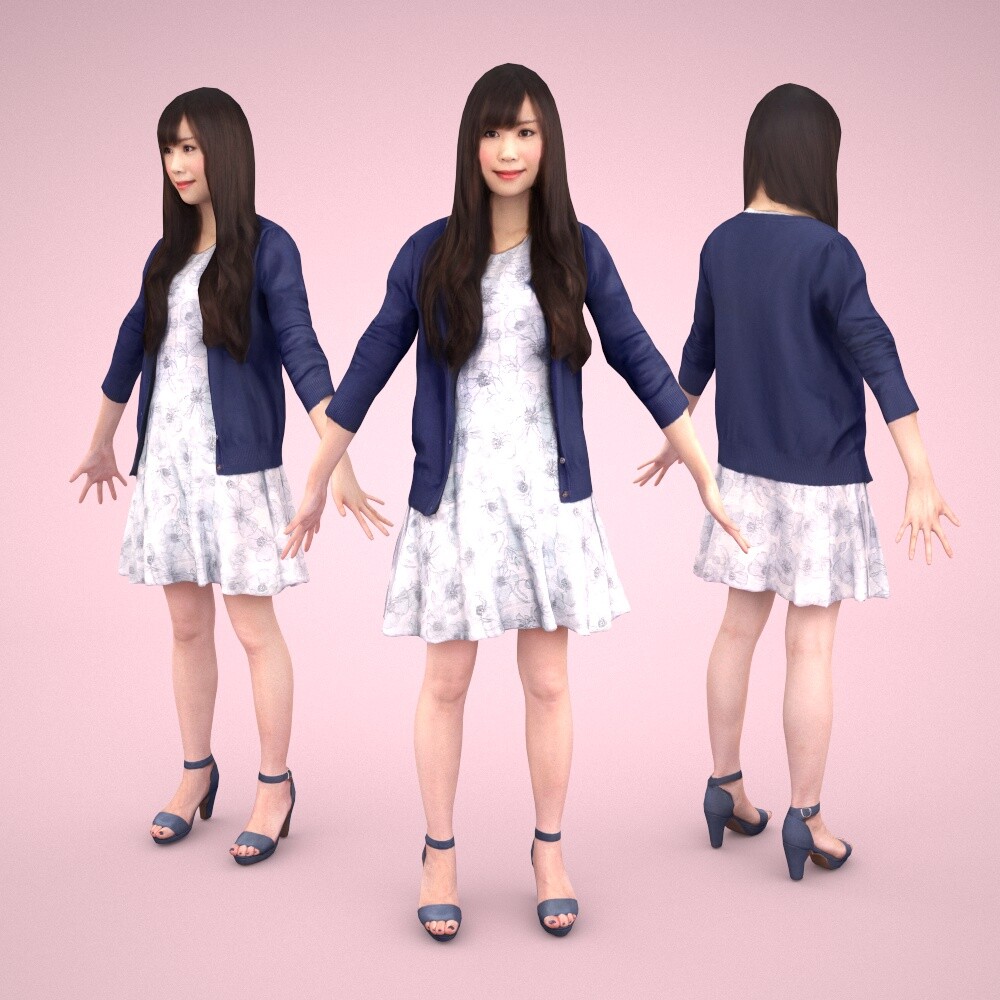 ArtStation - Animated 3D-people 072_Yui | Resources