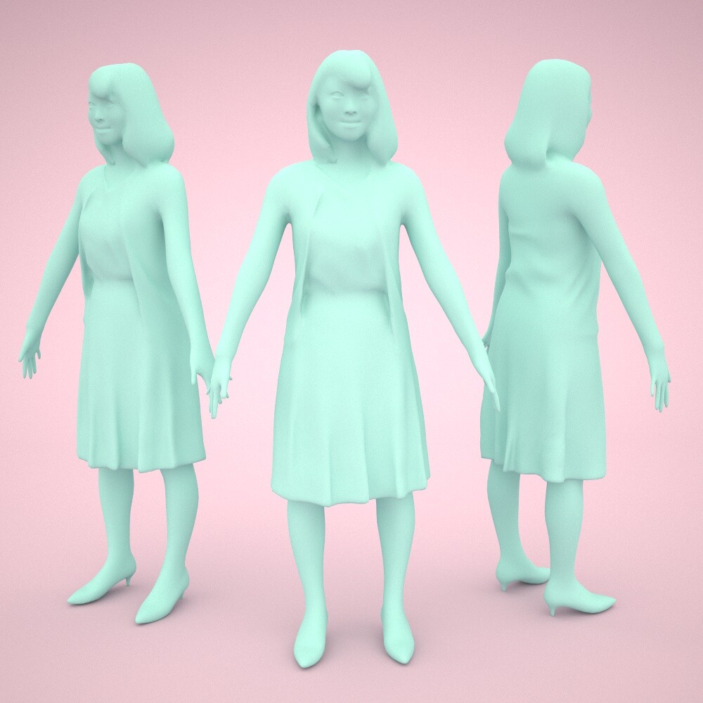 ArtStation - Animated 3D-people 020_Kana | Resources