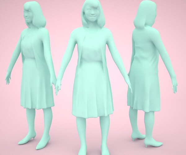 ArtStation - Animated 3D-people 020_Kana | Resources