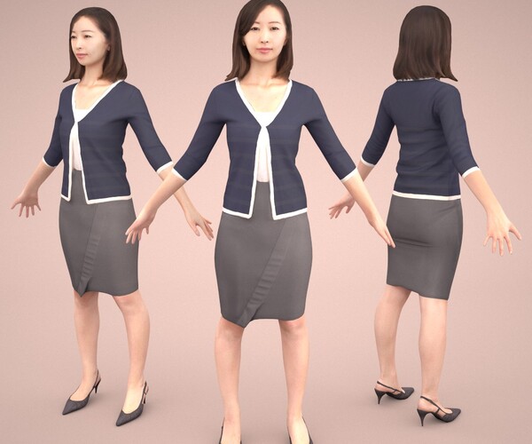 ArtStation - Animated 3D-people 098_Aya | Resources