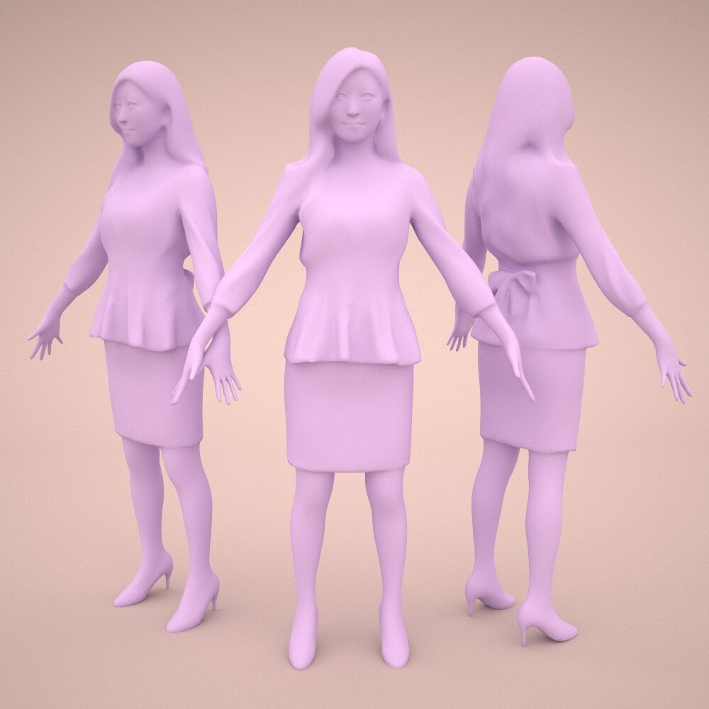 ArtStation - Animated 3D-people 060_Mao | Resources