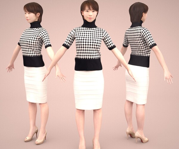 ArtStation - Animated 3D-people 026_Haru | Resources