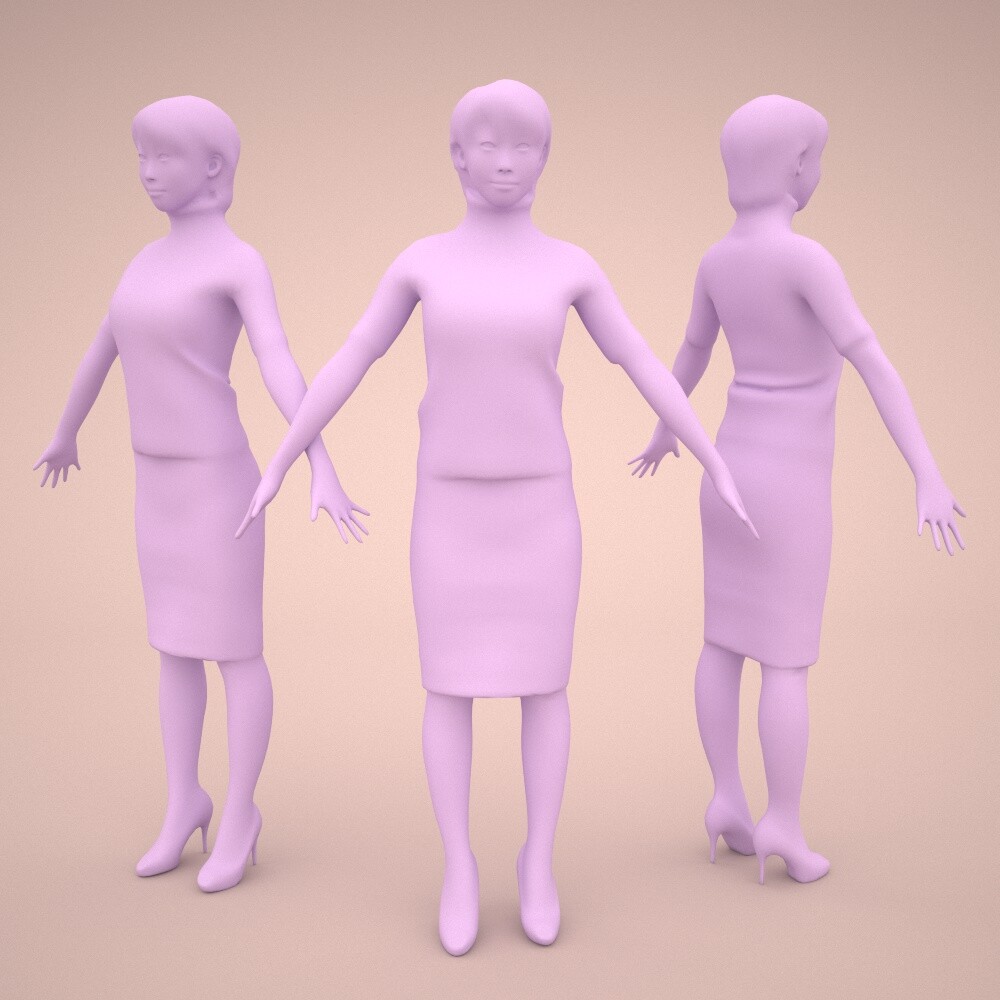 ArtStation - Animated 3D-people 026_Haru | Resources