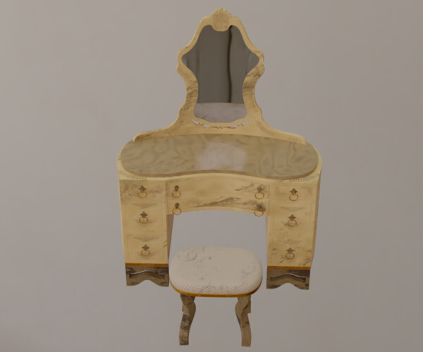 ArtStation - Makeup Dressing Table | Game Assets