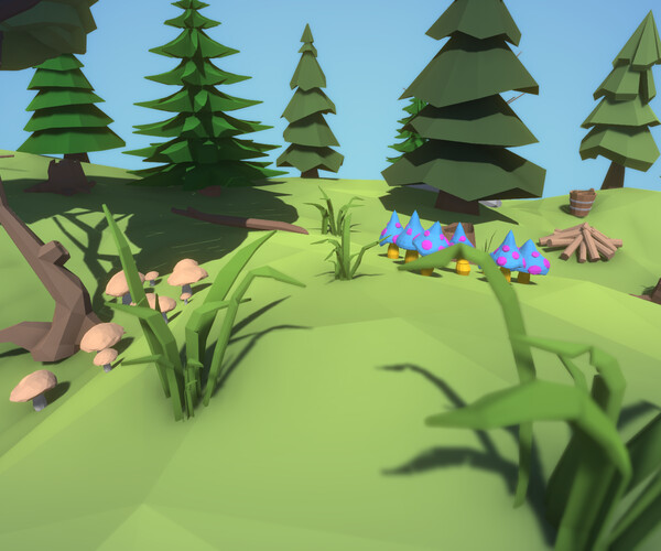ArtStation - Low Poly Nature and Props Pack | Game Assets