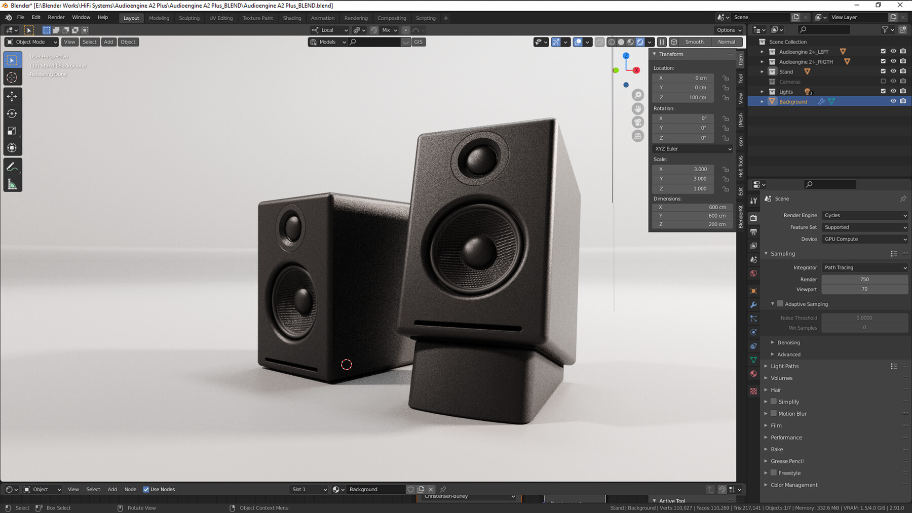 ArtStation - Audioengine A2+ with Stand | Resources