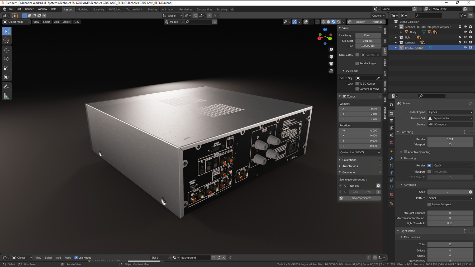 ArtStation - Technics SU-G700 - Stereo Integrated Amplifier | Resources