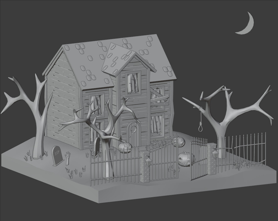 ArtStation - Haunted house | Game Assets
