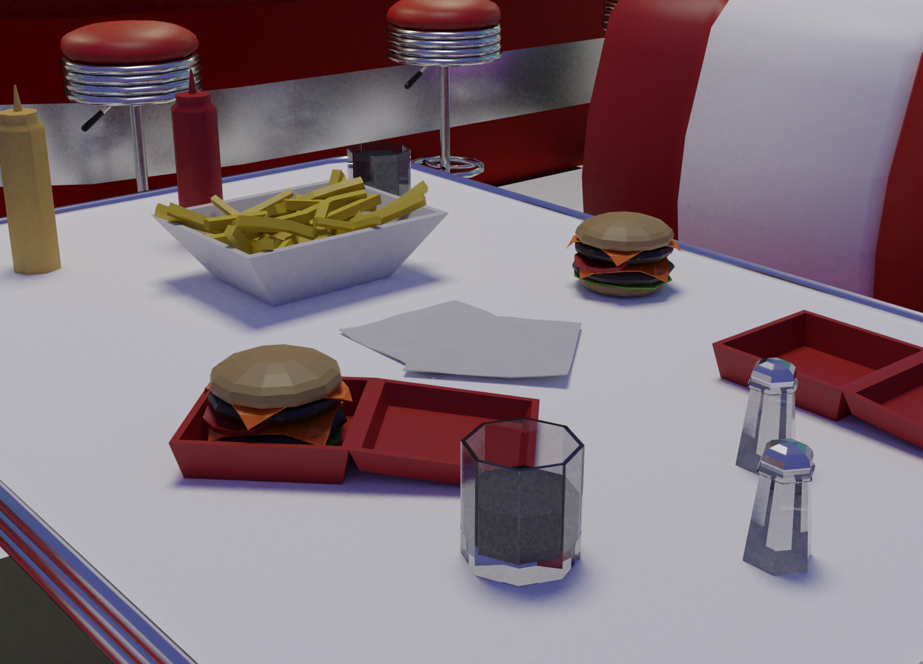 ArtStation - American diner | Game Assets