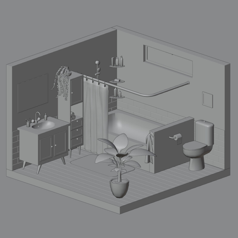 ArtStation - Bathroom | Game Assets