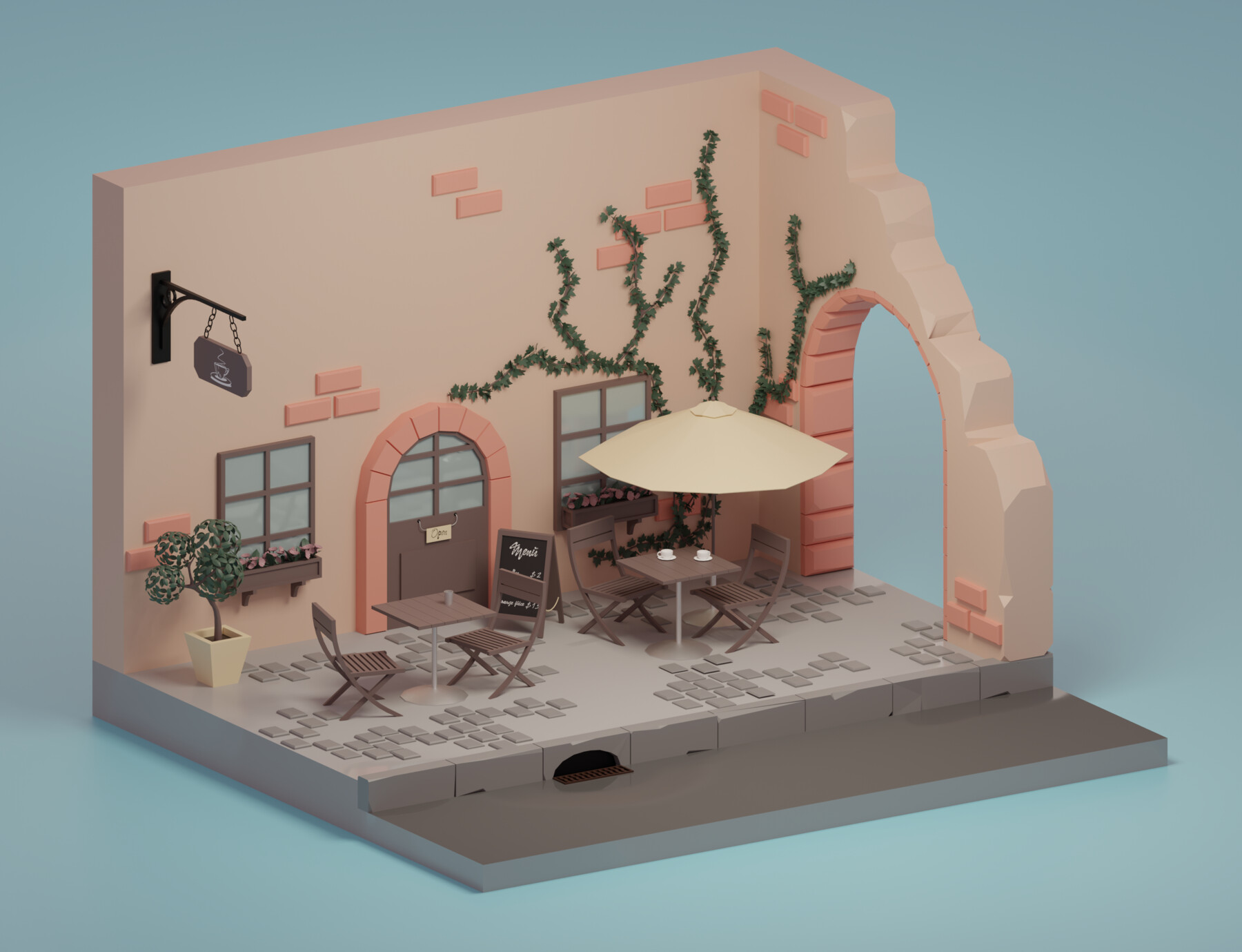 ArtStation - Coffee shop | Game Assets