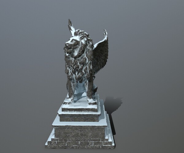 ArtStation - lion statue | Game Assets