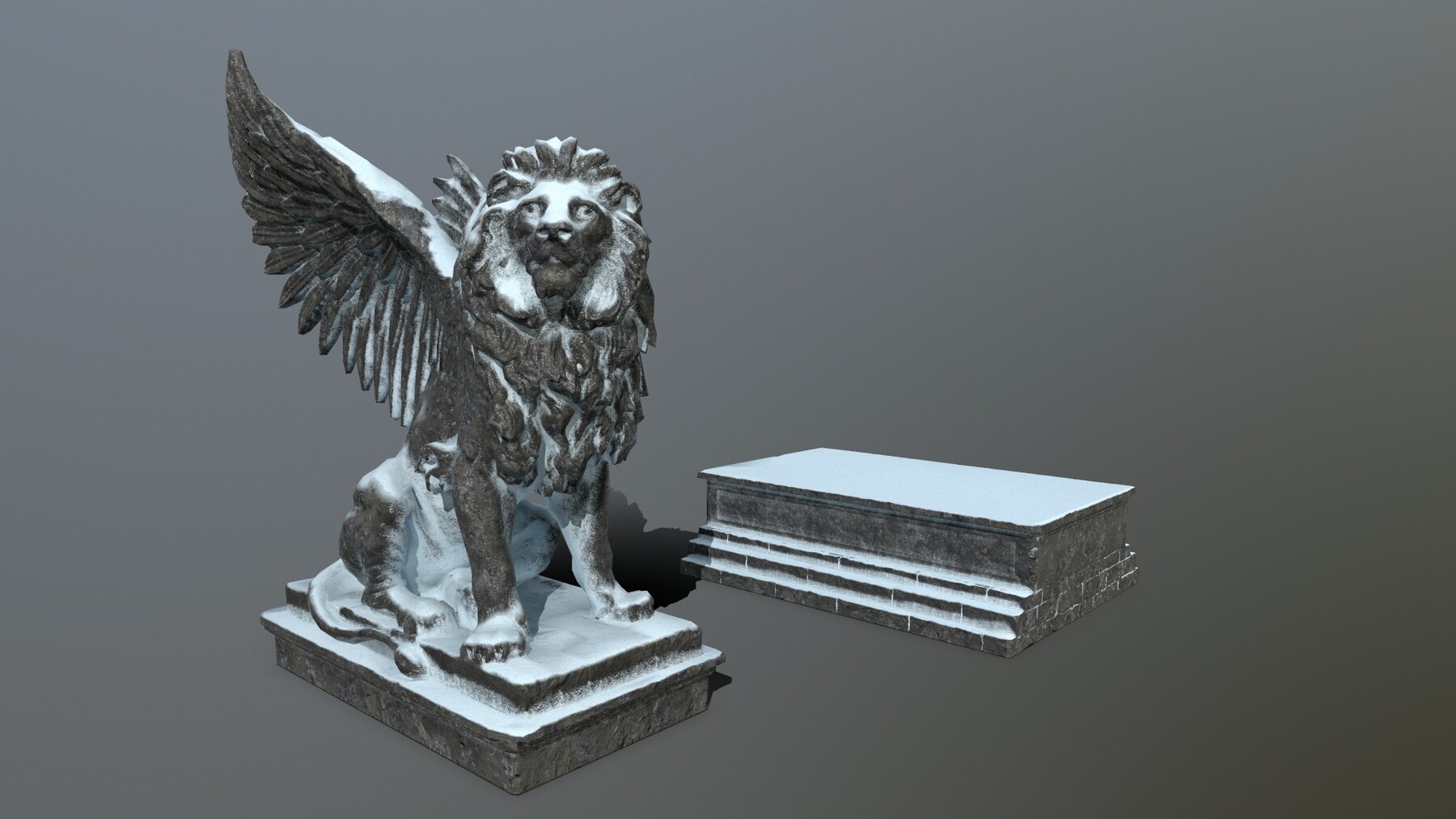 ArtStation - lion statue | Game Assets