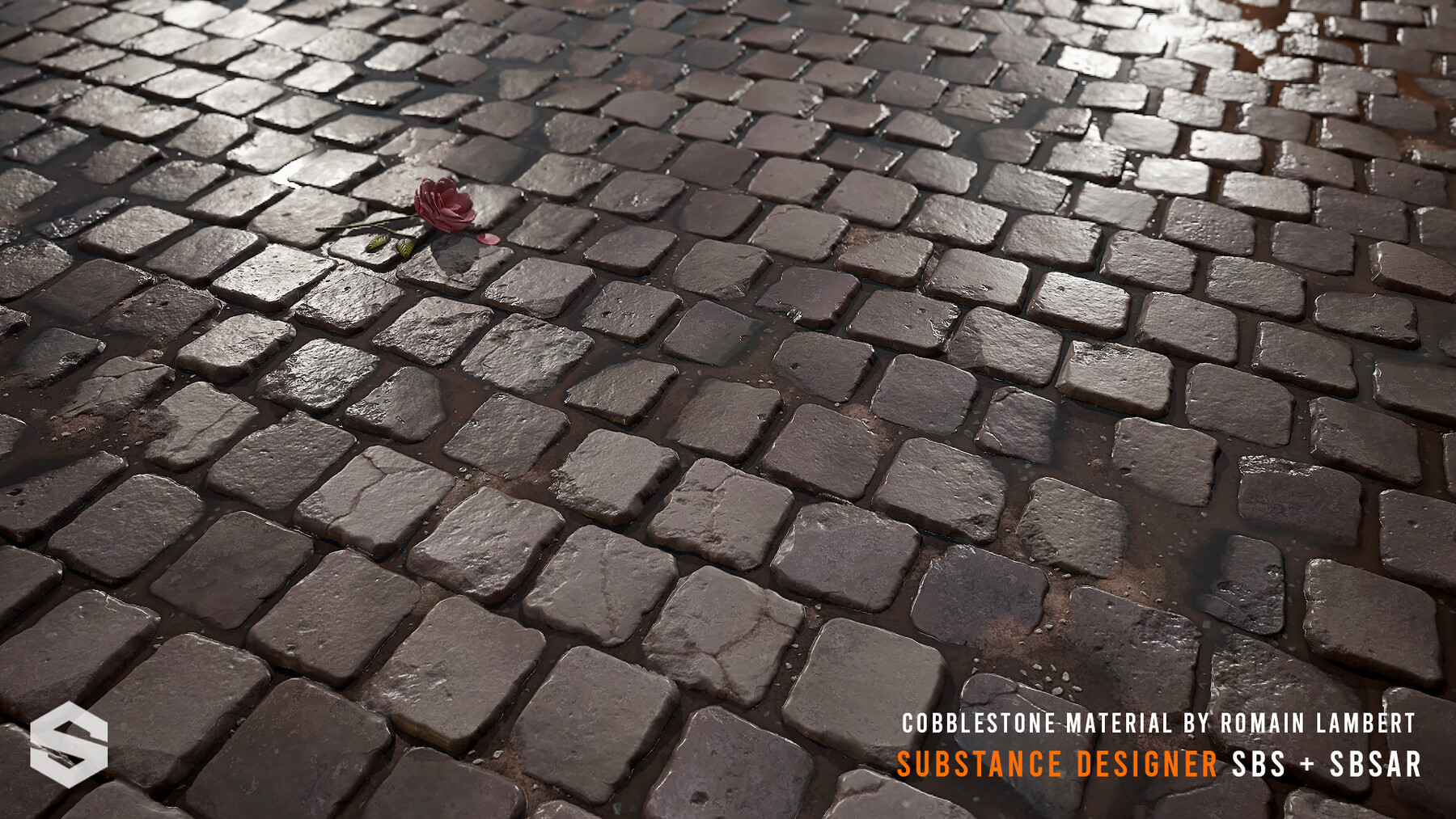 ArtStation - Wet Cobblestone - Substance Designer | Game Assets