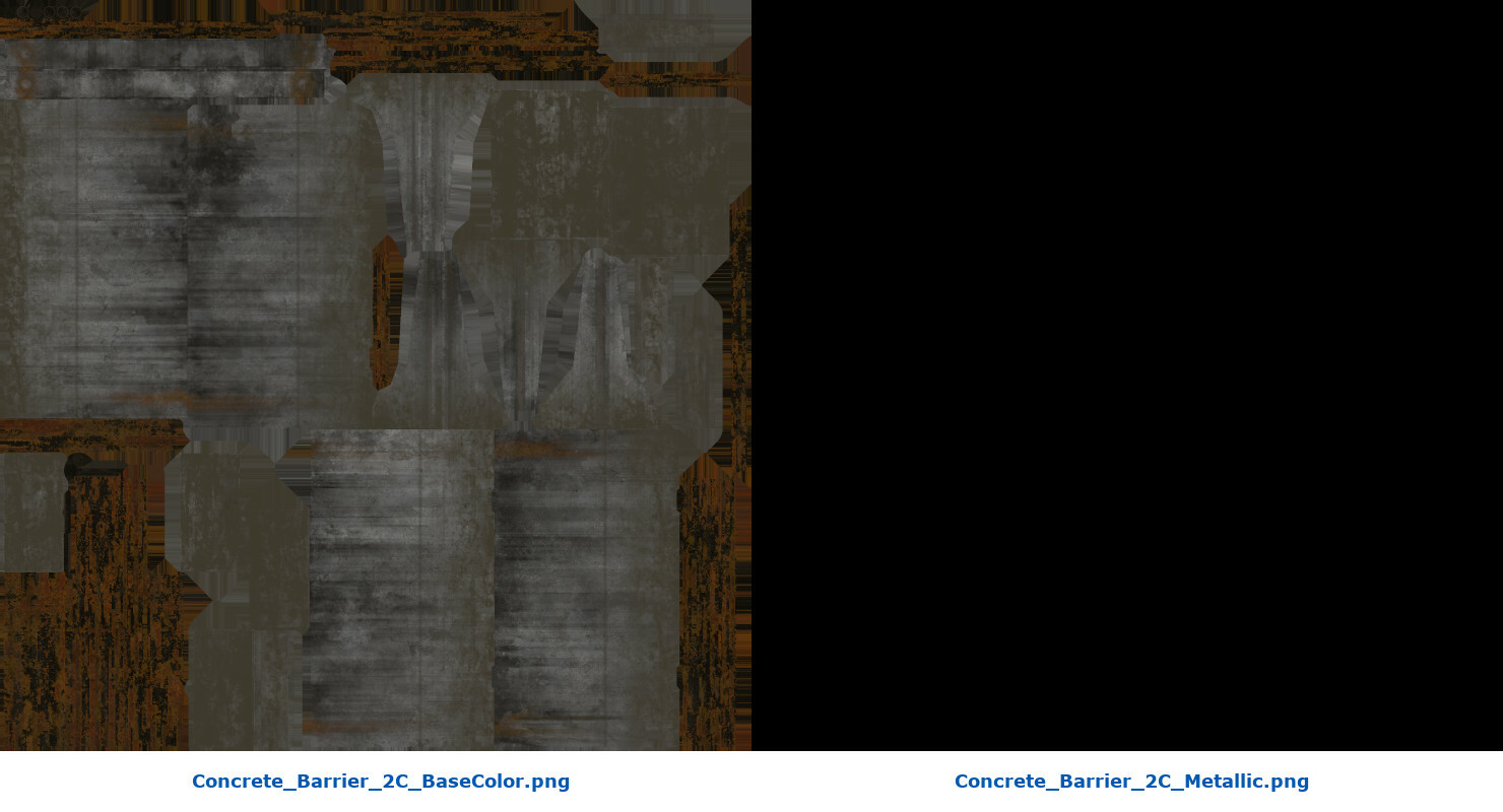 ArtStation - Concrete Barrier 2C | Game Assets