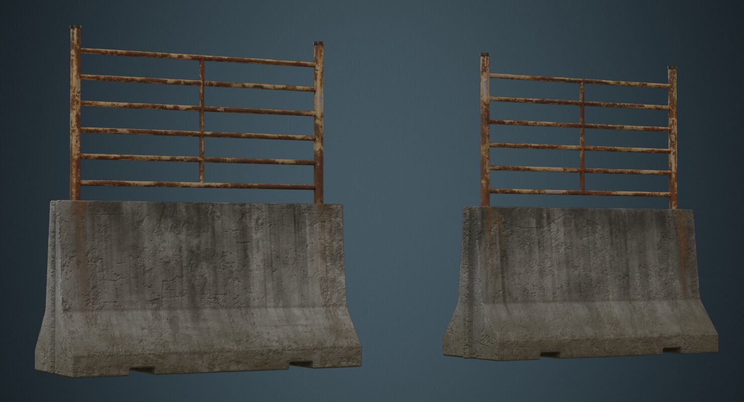 ArtStation - Concrete Barrier 2D | Game Assets