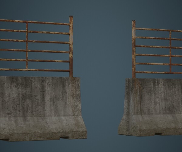 ArtStation - Concrete Barrier 2D | Game Assets