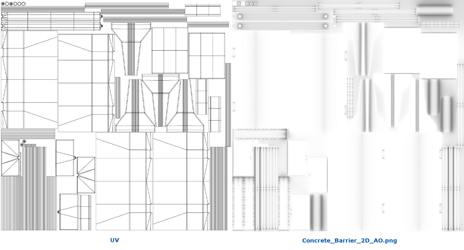ArtStation - Concrete Barrier 2D | Game Assets
