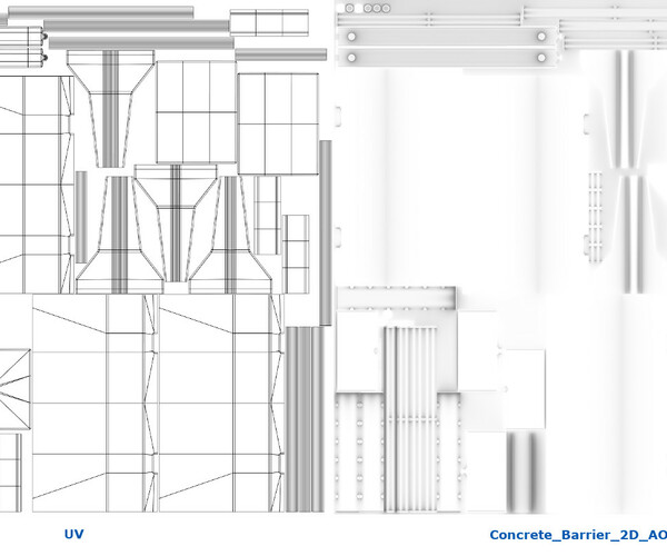 ArtStation - Concrete Barrier 2D | Game Assets